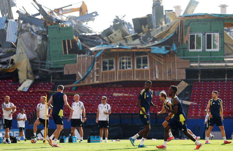 Sweden World Cup team training near demolition that 'went wrong': 'What ...