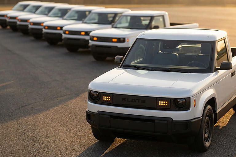 Slate reveals back-to-basics electric ute in production form