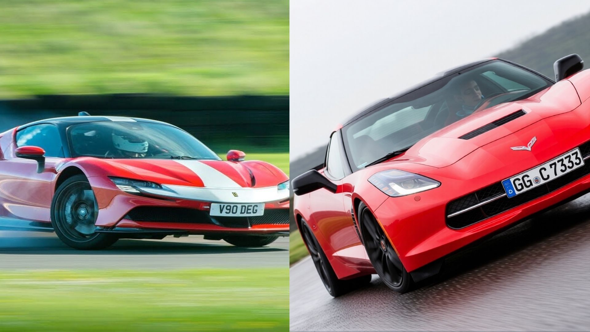 Ferrari SF90 v/s Chevrolet Corvette Stingray C7