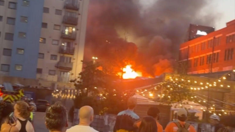 Fire damages department store in South-East London