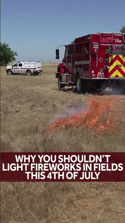 Fireworks spark fire in dry grass, Sacramento fire crews demonstrate danger