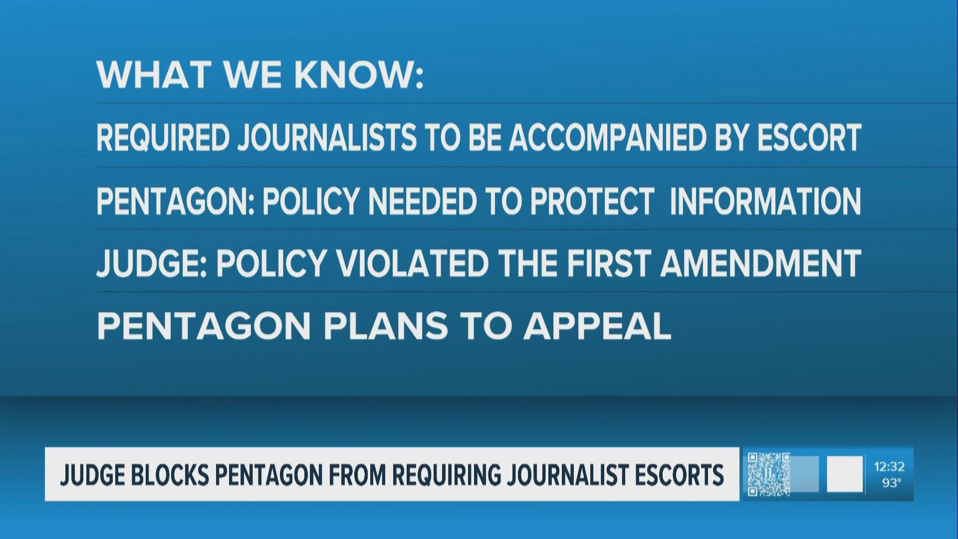 Federal judge temporarily blocks Pentagon policy restricting reporters ...
