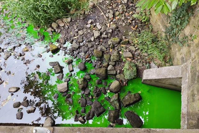 Harrogate resident's photographs show strange coloured water at Crimple ...