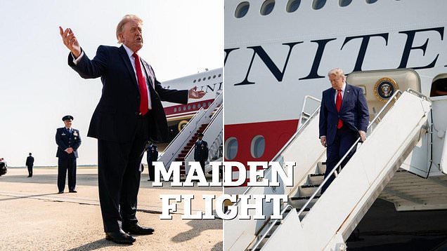 Trump takes maiden flight on Qatar's 'gifted' jet