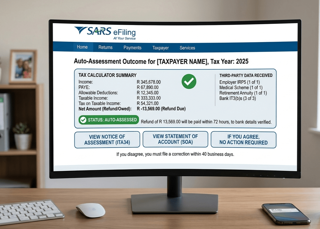 Taxpayers warned as SARS improves auto-assessment