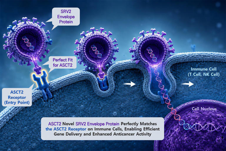 Researchers discover novel SRV2 envelope protein for efficient CAR ...