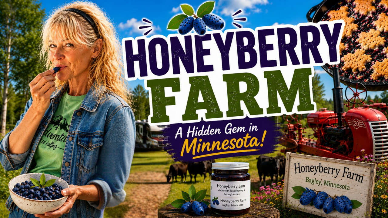 🫐 Sweet stops & berry bliss at Honeyberry Farm in Bagley, MN!