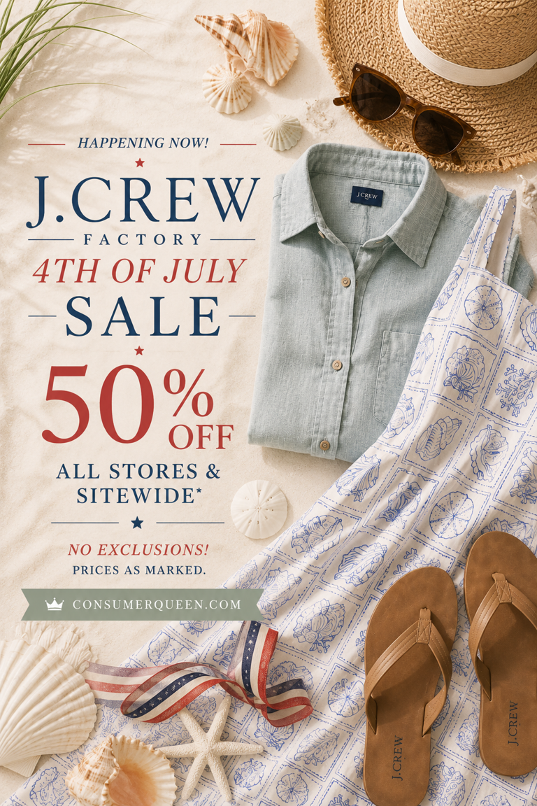 JCrew Factory Fourth of July sale – save 50% off sitewide!