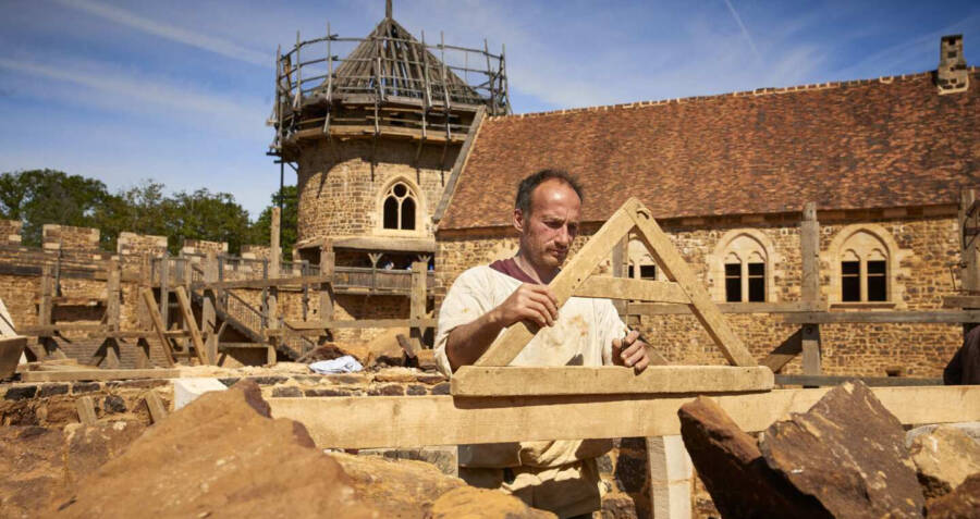 A group in France has spent decades building Guédelon Castle using only ...