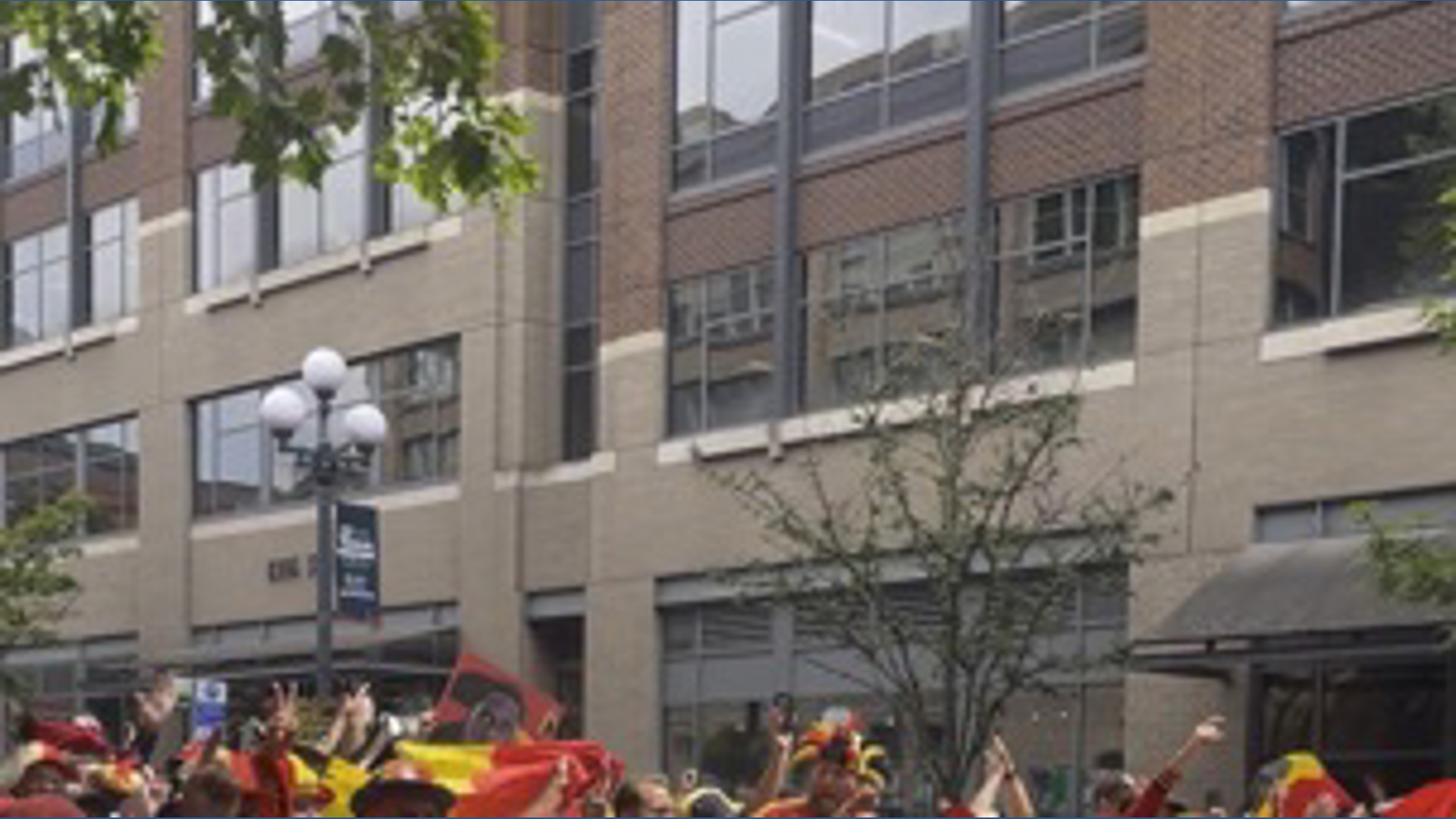 Belgium fans marching to the round of 32 match in Seattle