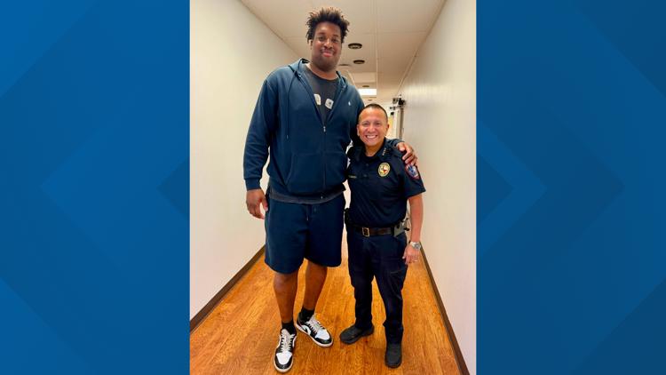 'A blessed day for our big man' | 7-foot-3 Texas police recruit one ...