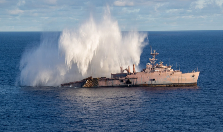 Warship with San Diego ties sinks in live-fire exercise