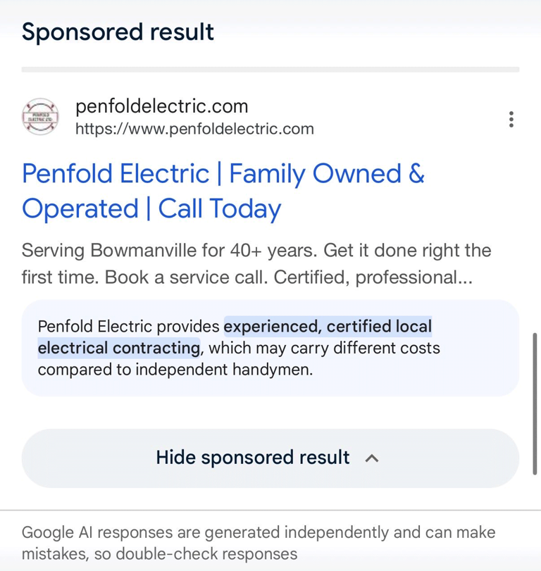 Google tests AI-generated summaries in search ads