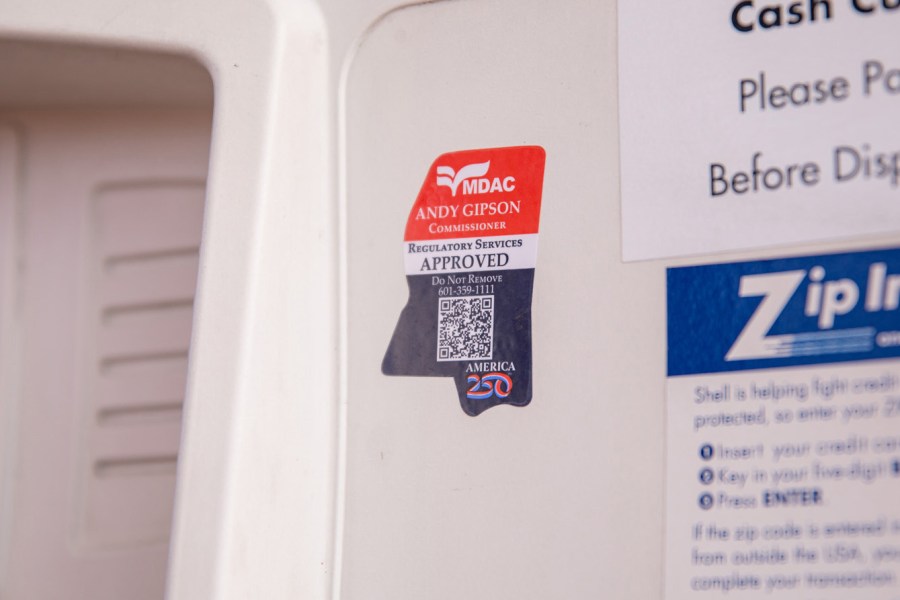 MDAC America250 stickers at gas stations ahead of July 4th