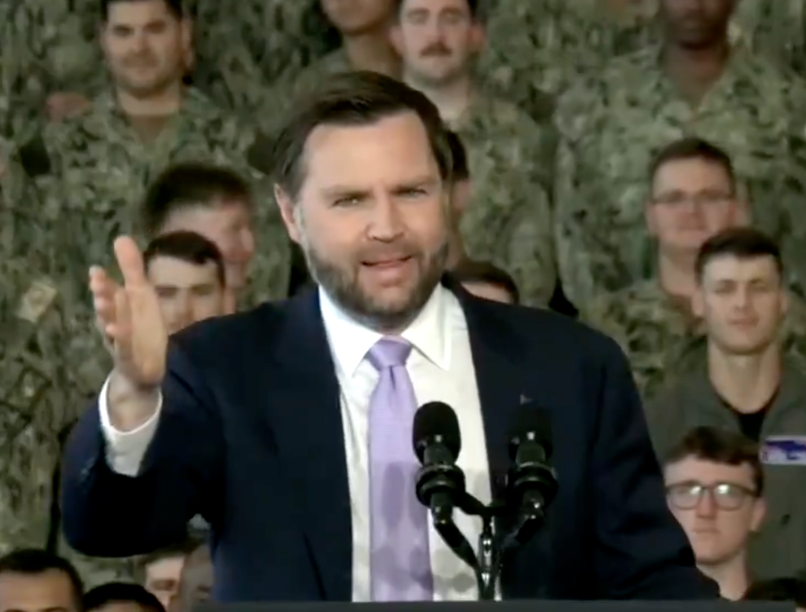 JD Vance tells troops he wants to listen to 'Angel on My Shoulder ...