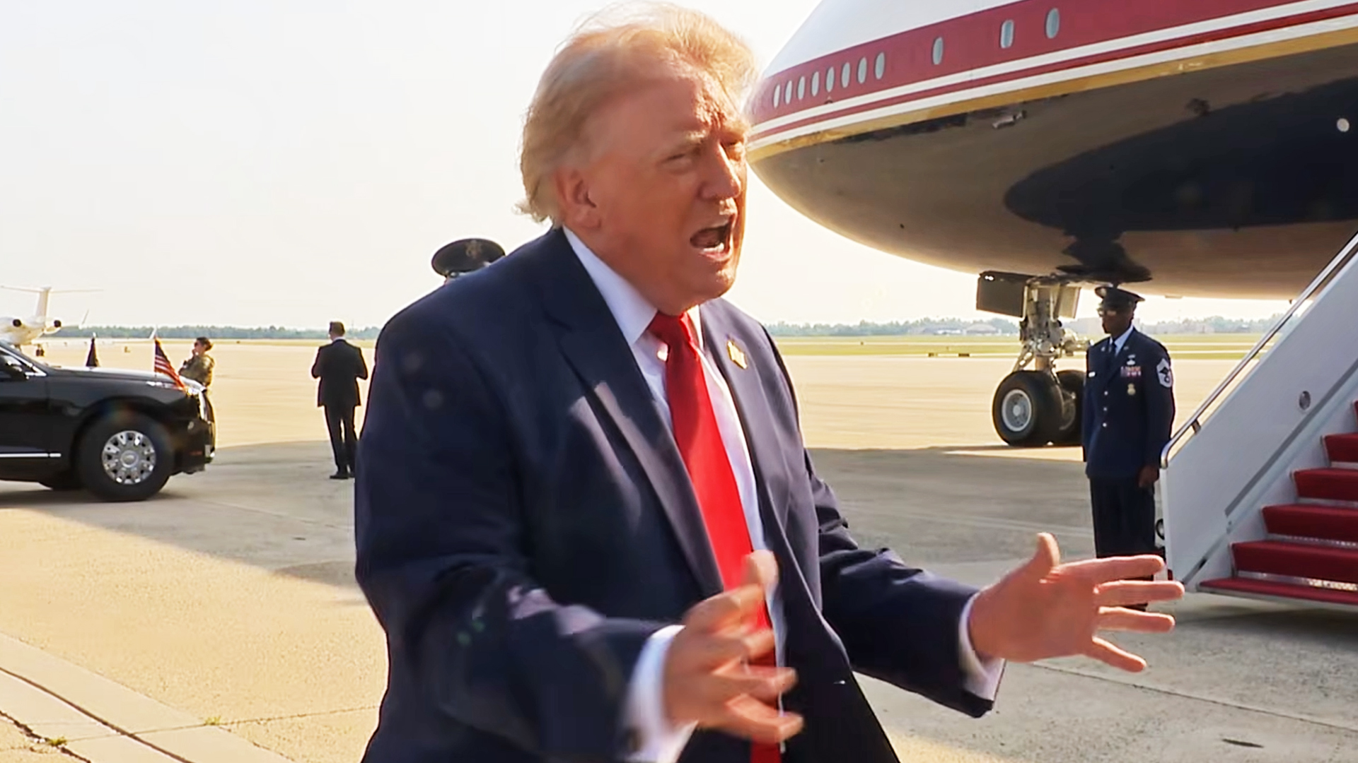 Trump answers questions about his corruption