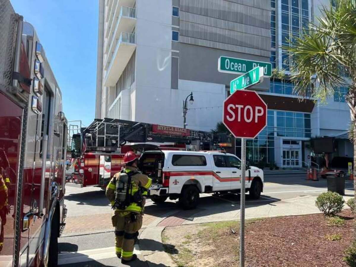 Road closed after commercial structure fire at Myrtle Beach hotel location