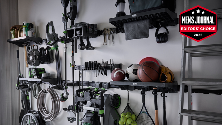 Transform your cluttered garage with Flex's Track-Lock storage system