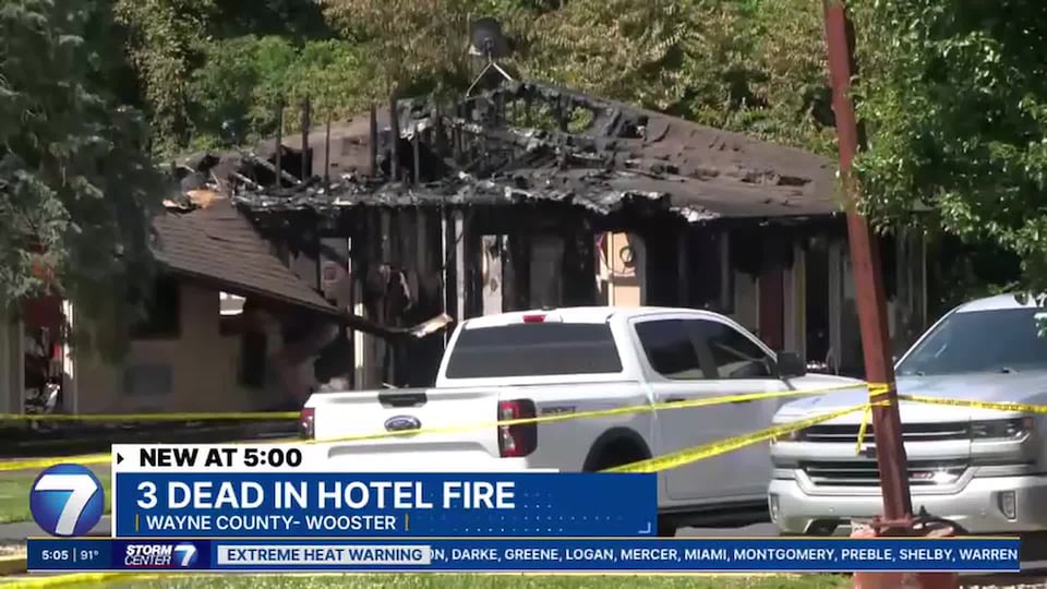 3 dead after five-alarm fire at Ohio hotel
