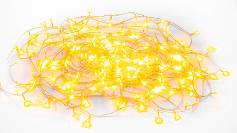 Create a cozy summer fire pit ambiance with fairy lights instead of heat