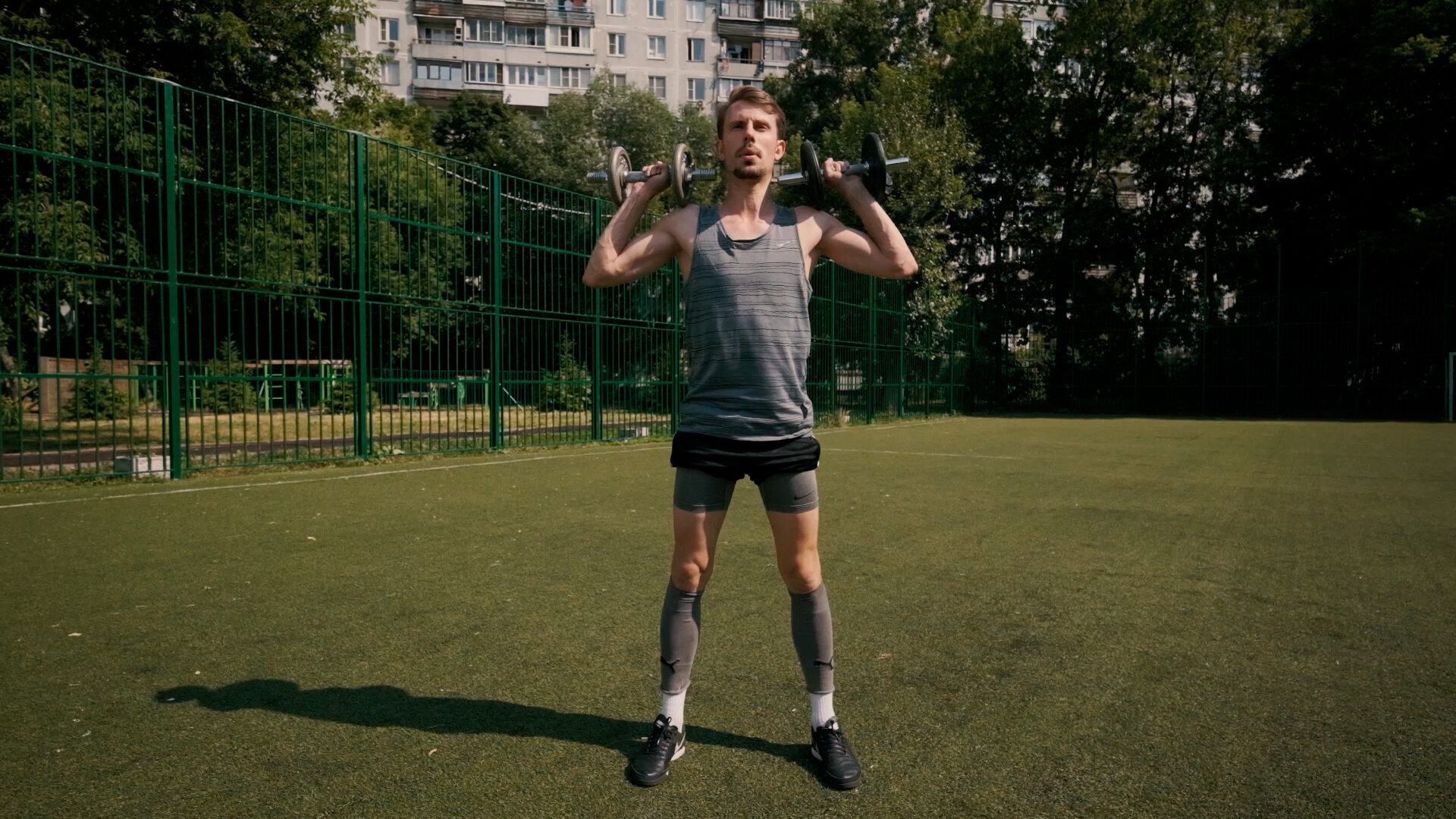 Pro footballer training, leg-focused workout for strength and power