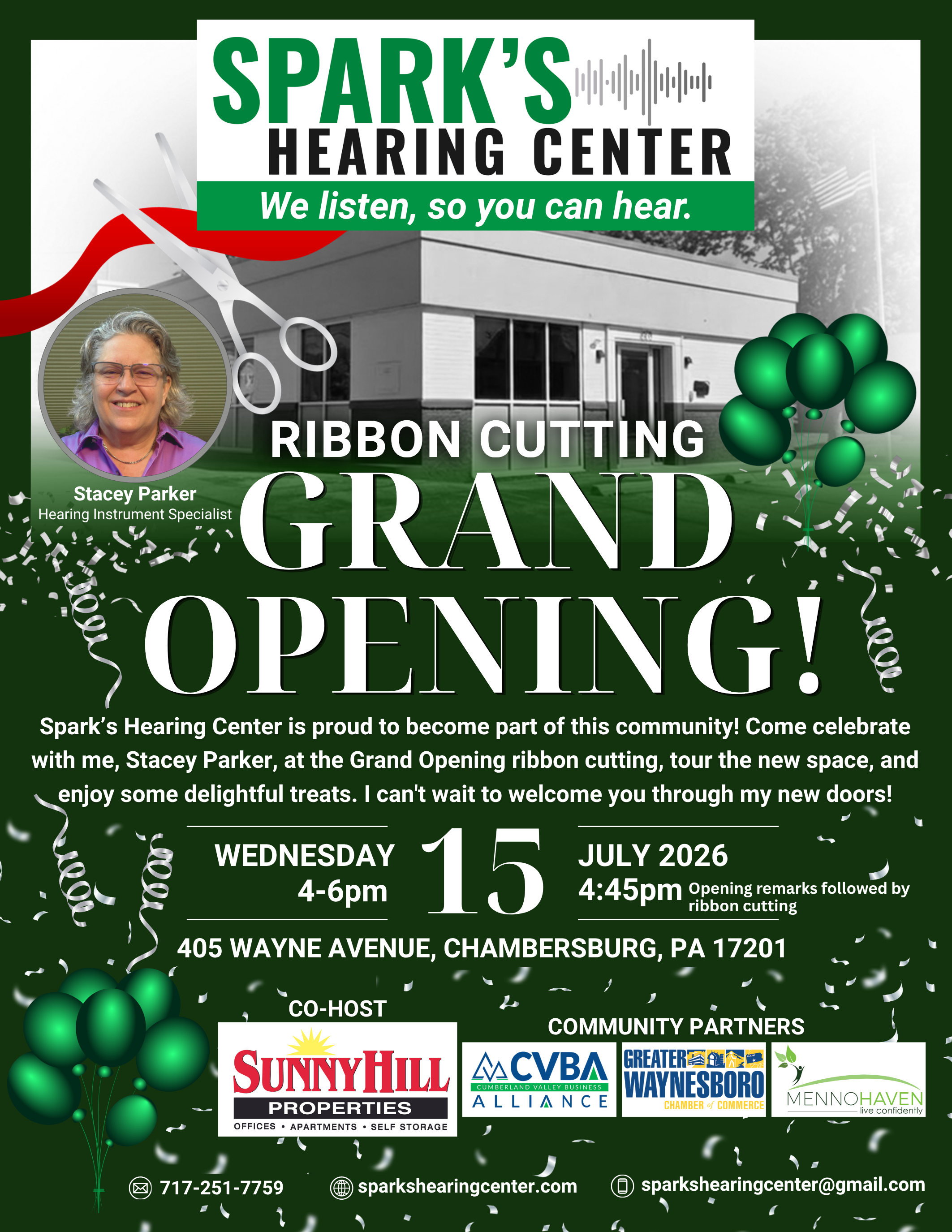 Spark’s Hearing Center opens, plans ribbon-cutting event