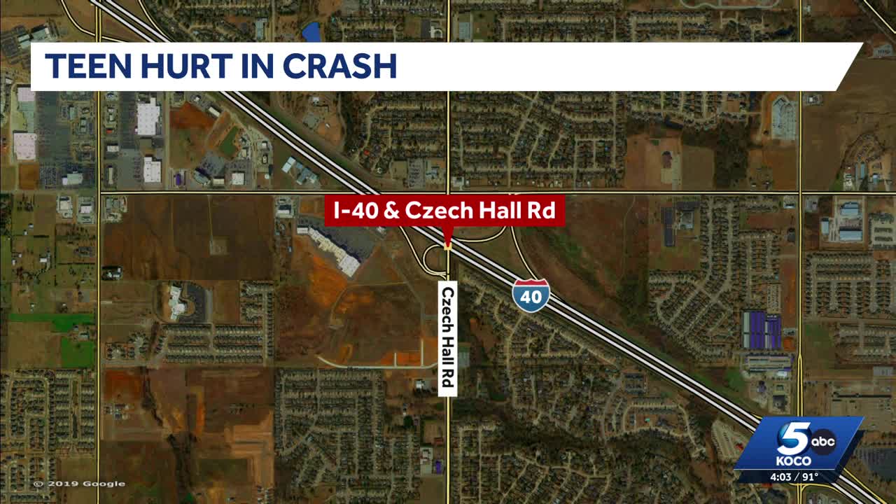 Teen taken to hospital after multi-vehicle crash on I-40 in Yukon ...