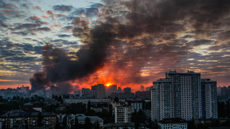 Watch: Russia launches drone attack on Kyiv, Ukraine; fire near Premier ...