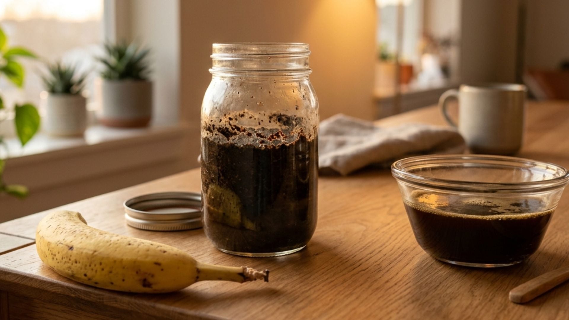 Mezclar café utilizado con cáscara de banana y agua: para qué sirve y ...