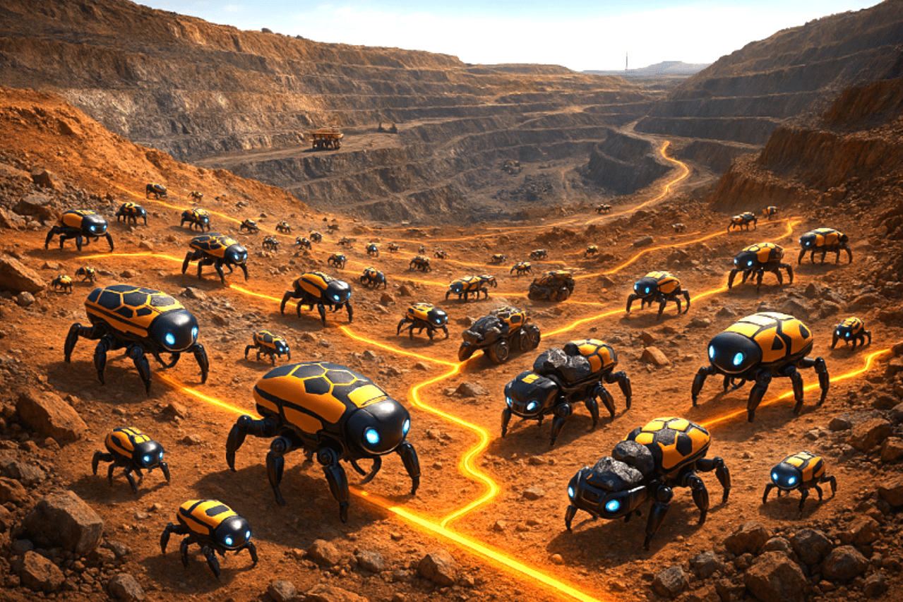 Bees, ants inspire swarm robots for mining