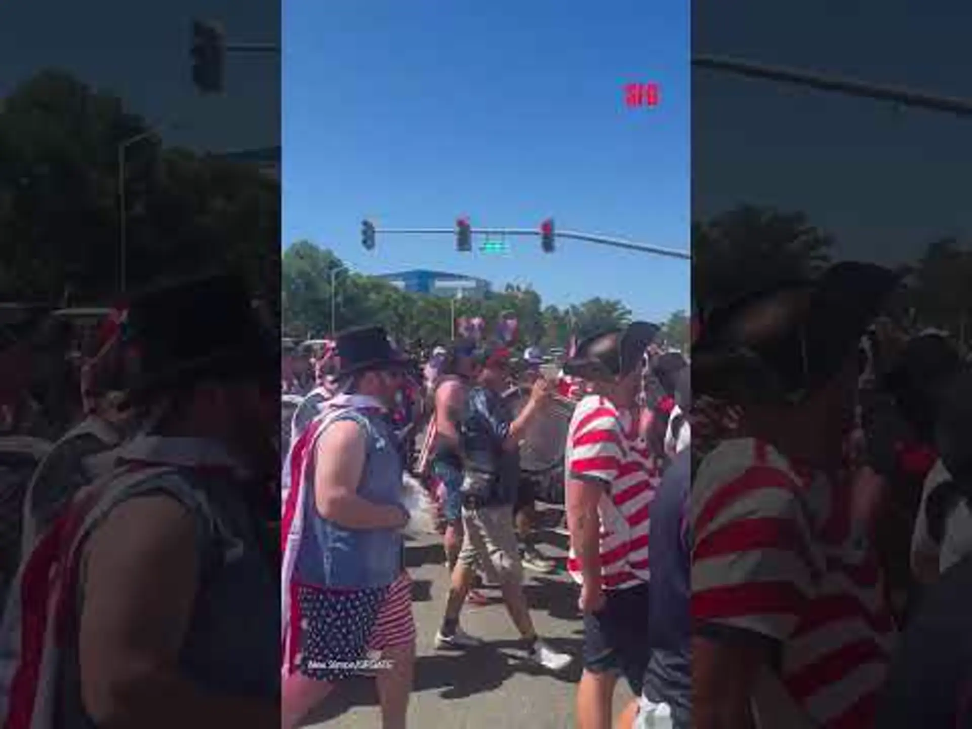Thousands of USMNT fans get police to shut down traffic on march to ...