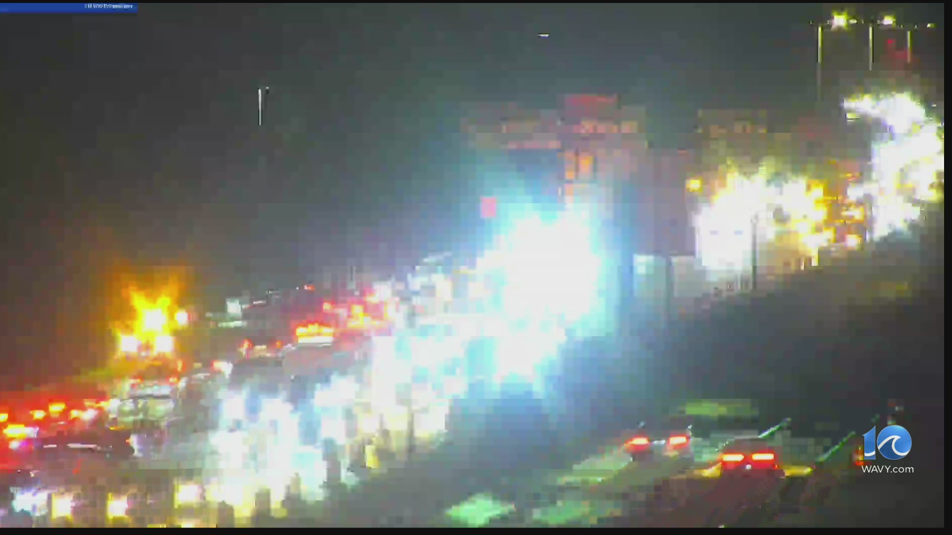 Multi-vehicle crash shuts down eastbound I-64 in Hampton