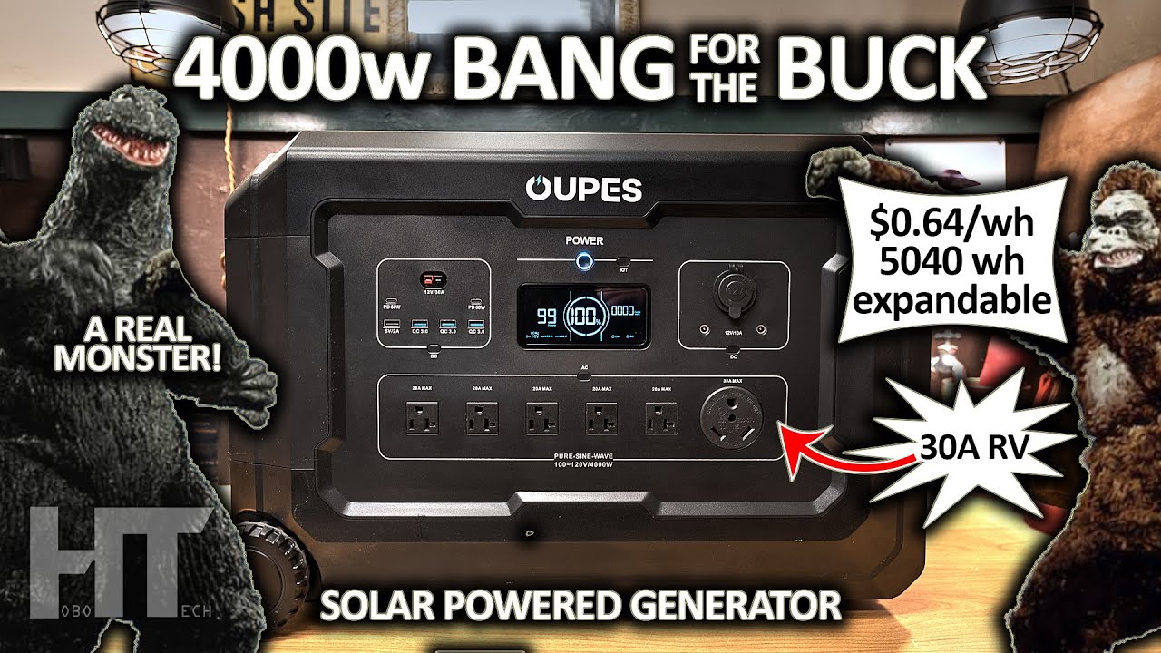 OUPES Mega 5 4000W LiFePO4 UPS solar generator power station