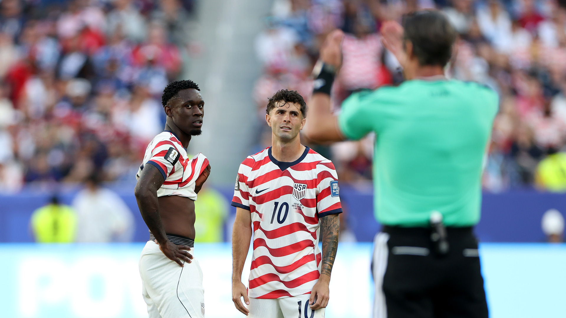 Christian Pulisic says Folarin Balogun 'didn’t deserve the red card' in ...