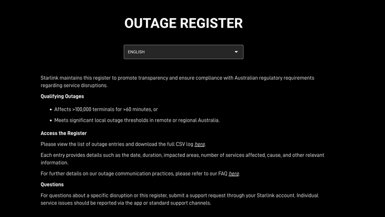 In Australia, Starlink gets more transparent about outages