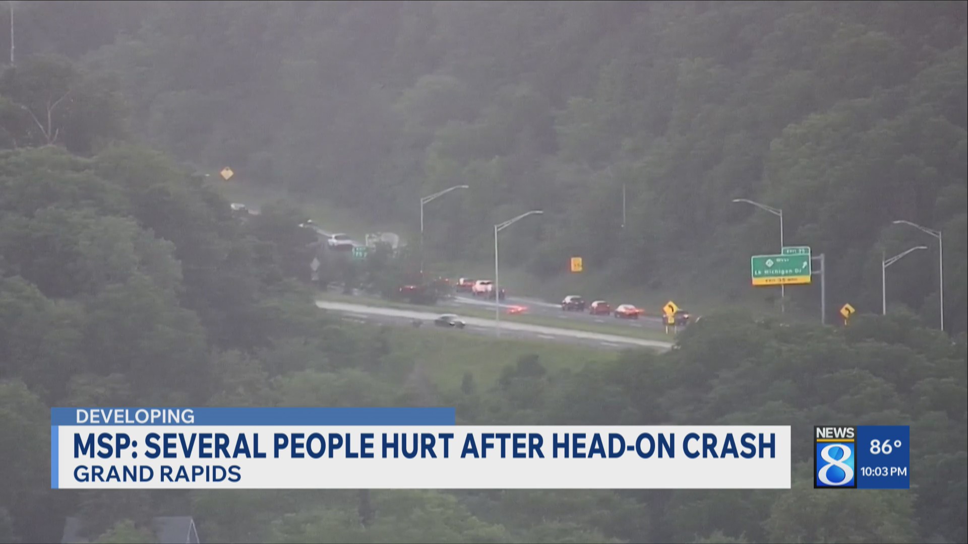 1 killed, 4 hurt in crash on I-196 in Grand Rapids, police say