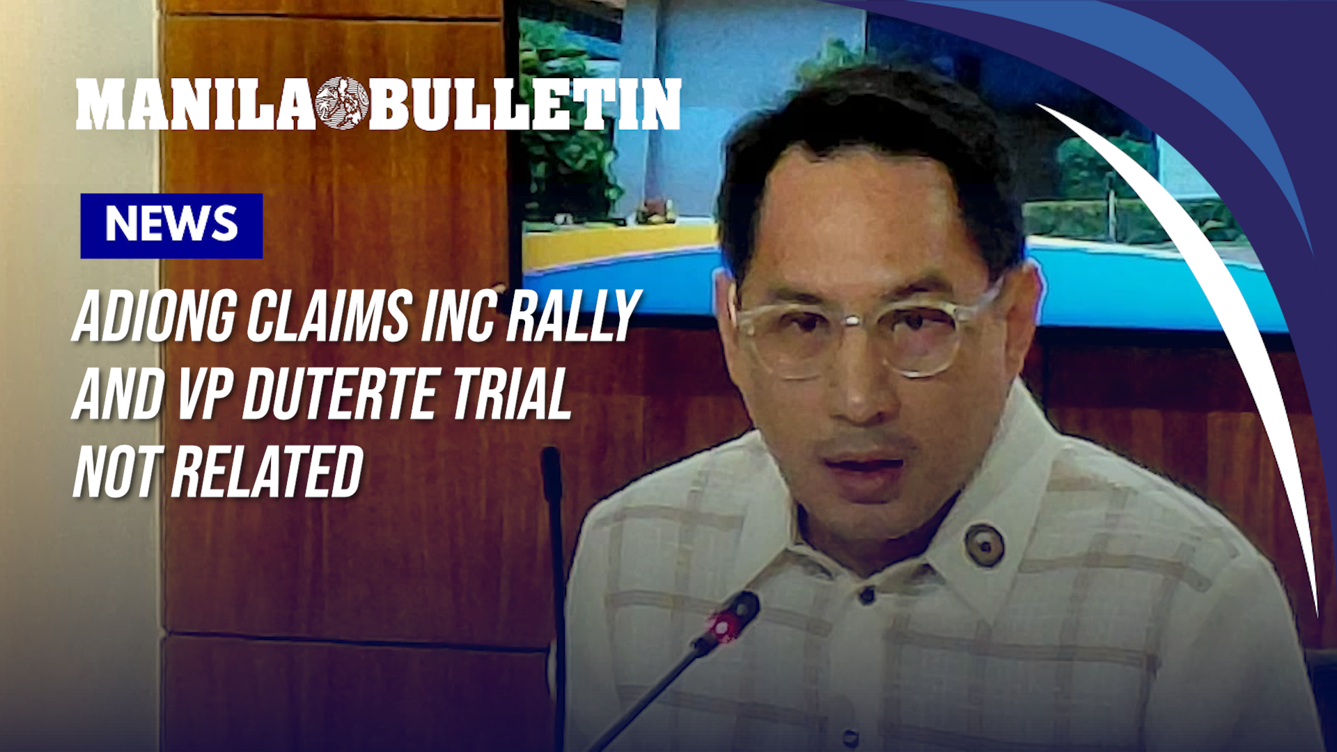 Adiong claims INC rally and VP Duterte trial not related
