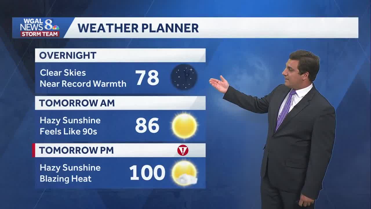 100° days ahead in South Central PA