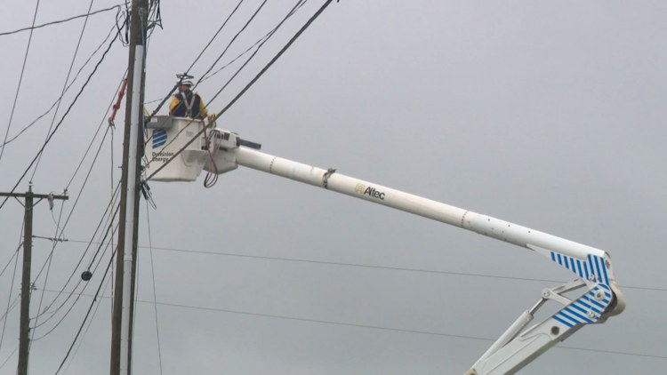 9 power poles snapped in Moyock storm, prompting overnight rebuild and ...