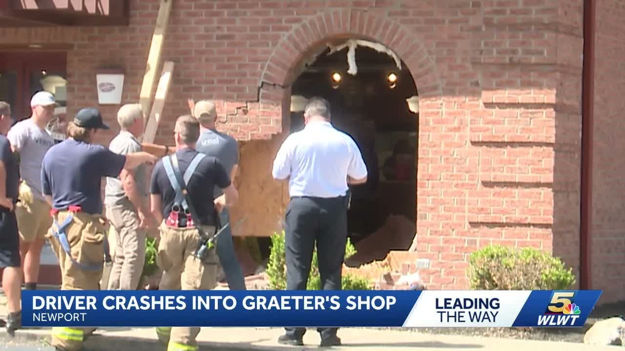 Driver crashes into Graeter's ice cream shop in Newport, no injuries ...