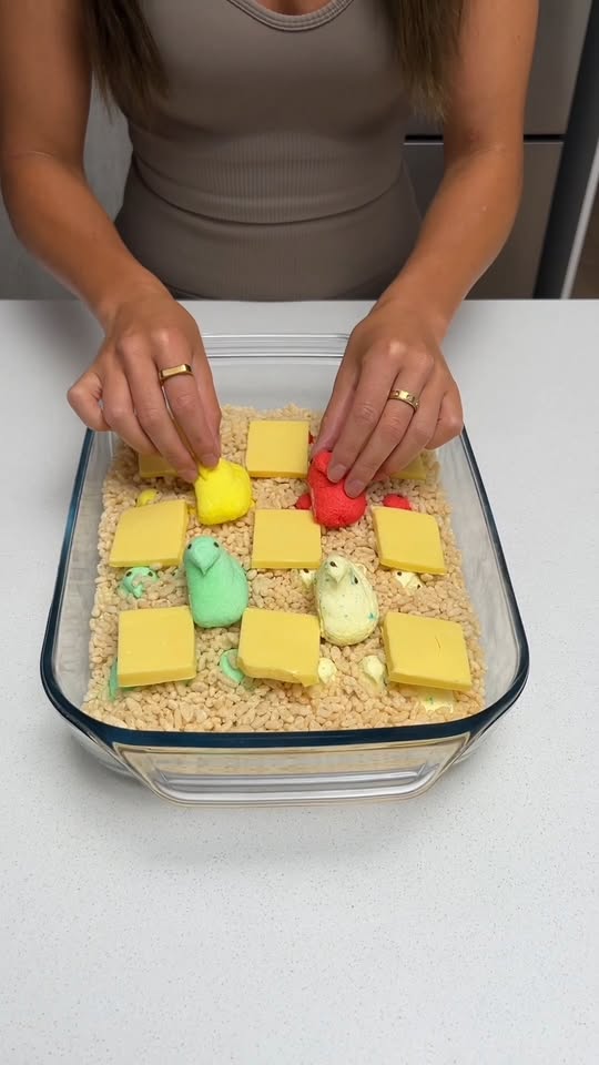 Rice bubble peep treats easy no bake sweet snack