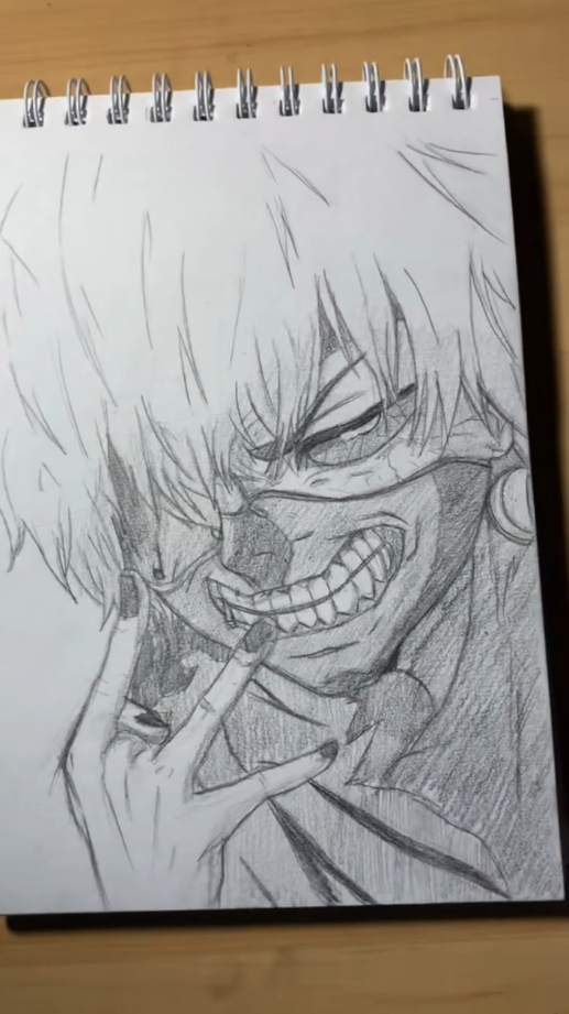 Drawing Ken Kaneki from Tokyo Ghoul