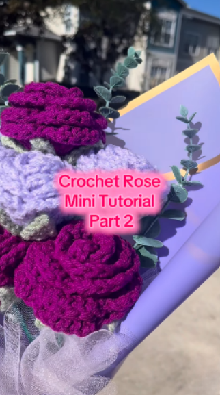 Easy crochet rose pattern: Part 2