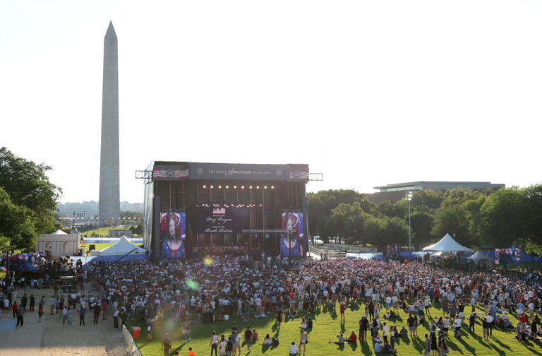 Trump’s Freedom 250 stage appears to break apart during rehearsal: Video