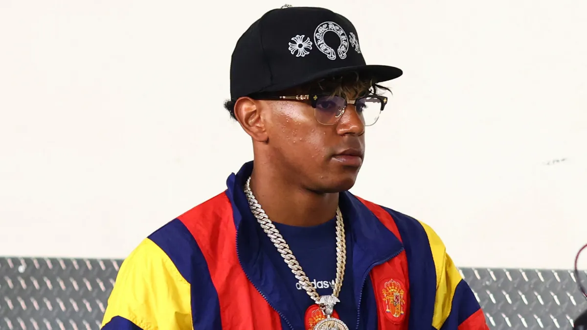 Lamine Yamal flexes diamond-encrusted Batman chain at Spain-Austria ...