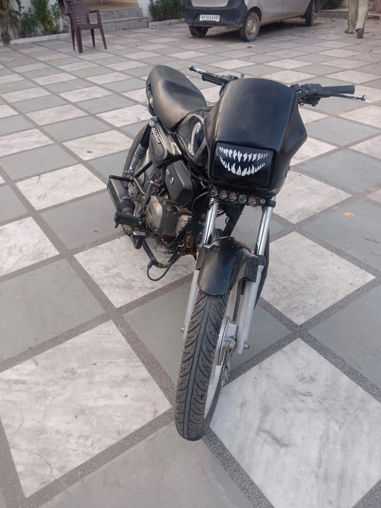 Modified silencer, 'sarpanch' sticker land biker in trouble
