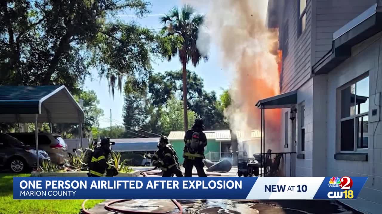 1 injured in garage explosion at Marion County home, fire rescue says