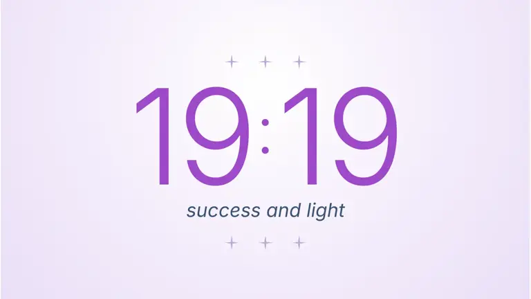 19:19, the mirror hour of success and light