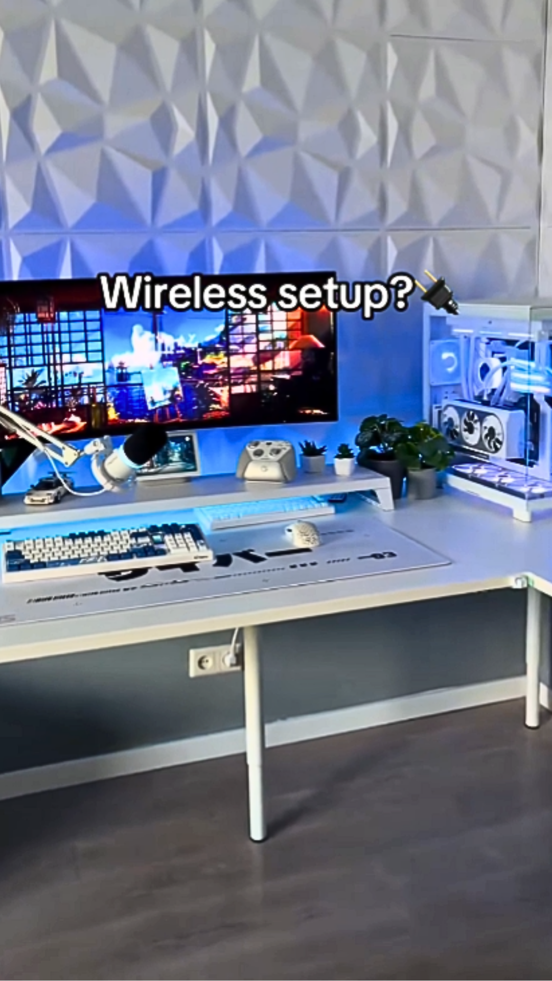 Top tier PC cable management clean gaming setup showcase
