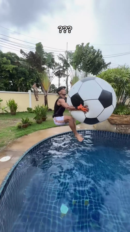 Best football skills and trick shots performed in water